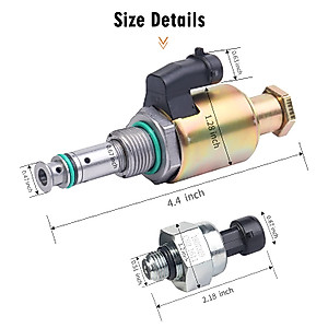7.3 IPR Valve Injector Pressure Regulator & ICP Control Sensor with Pigtail Compatible with Ford F250 F350 F450 F550 Super Duty E350 E450 E550 Excursion F650 F750 F81Z9C968AA 1829856C91 1841217C91