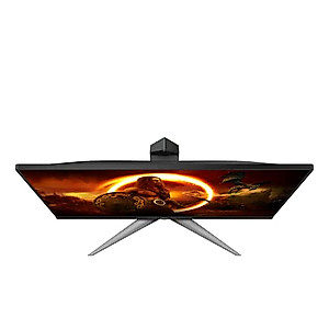 AOC 27G2 27" Frameless Gaming IPS Monitor, FHD 1080P, 1ms 144Hz, NVIDIA G-SYNC Compatible + Adaptive-Sync, Height Adjustable, 3-Year Zero Dead Pixel Guarantee, Black/Red