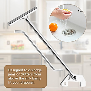 Belleone Garbage Disposer Unjamming Wrench, Durable Garbage Disposal Wrench for Moen, Waste King, InSinkErator Garbage Disposal, Kitchen Unclogger Wrench Tool for Jams Clutter Removal