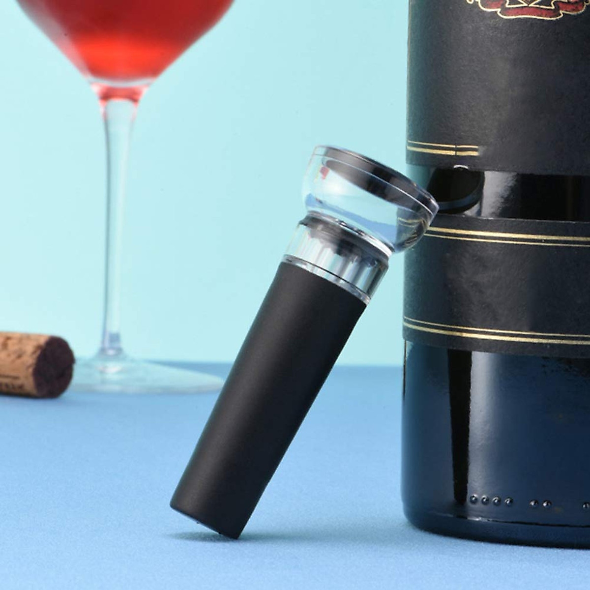 Hemoton 6pcs/ set Kitchen Stainless Steel Wine Bottle Collars Wine Drip Ring Wine Cork Stopper Wine Pourer Aerator