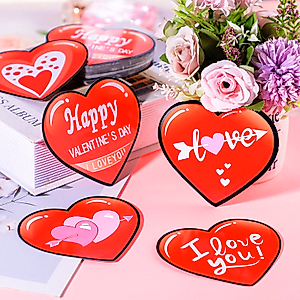 50 Pieces Valentine's Day Cutouts Colorful Heart Cutouts with Glue Point Dots for Bulletin Board Classroom Decoration School Happy Valentines Day Wedding Anniversary Party Supplies