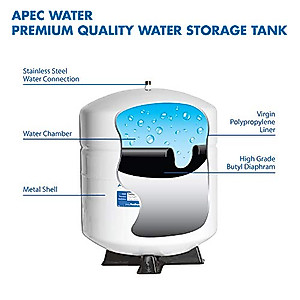 APEC Water Systems Tank-4 4 Gallon Residential Pre-Pressurized Reverse Osmosis Water Storage Tank