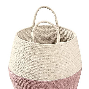 Lorena Canals Basket Zoco Ash Rose-Natural - 97% Cotton, 3% Other Fibres - 1' 2" x Ø 1'