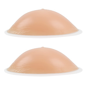 Vollence One Pair D Cup Attachable Triangle Silicone Breast Forms Mastectomy Prosthesis Bra Enhancer Inserts Concave Bra Pads