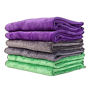 Microfiber Towels PAKS 16" x 24" Large Absorbant Microfiber Chamois - Premium Pack of 3 XL Towels - Detailing Towels Car Wash Rags, Scratch-Free, Lint-Free, XL Drying Towels for Cars, Home, Windows