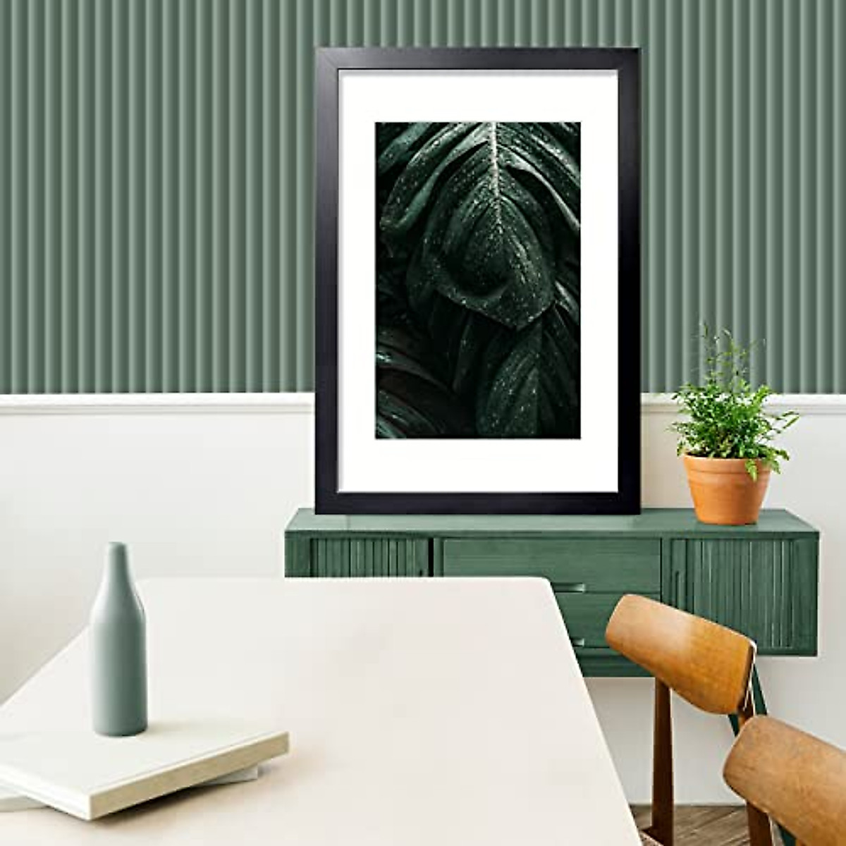 Annecy 16x24 Frame Black 1 Pack, Classic 16x24 Picture Frame Display 12x18 Pictures with Mat or 16x24 without Mat, Horizontal and Vertical for Wall-Mount, Decorate Home and Office with Large Paintings