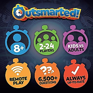 OUTSMARTED! The Live Family Quiz Show Board Game | Ages 8+ | for 2 to 24 Players 2023 Edition