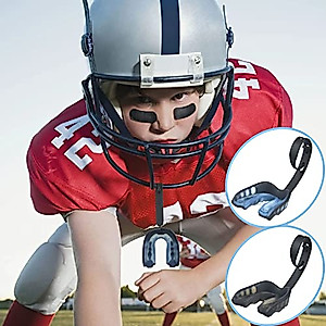 Football Mouthguard,Braces Mouthguard with Strap Fit Teen and Child, Youth Sports Mouthguard and Kids Mouth Guard for Football, Boxing, Taekwondo, Sanda, Basketball, Lacrosse, Rugby Matches