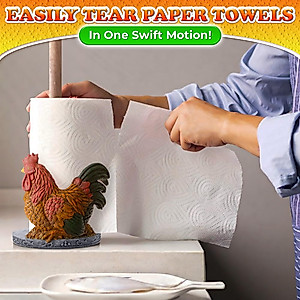 Country Red Rooster Paper Towel Holder by Alpenkok