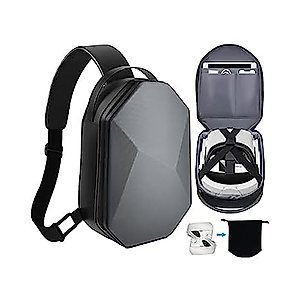 TOENNESEN Hard Carrying Case for Meta Quest Pro/Oculus Quest 2, Carry Case Compatible with Head Strap with Battery, VR Gaming Accessories, Touch Controller, Fashion Design for Travel and Storage