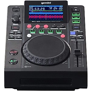 Gemini Sound MDJ-600: Professional CD & USB DJ Media Player with 4.3" Display, Touch-Capacitive Jogwheels, MIDI Controller – Versatile DJ Deck for Beginners and Pros
