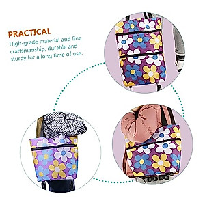 Ciieeo Pull Bag Collapsible Trolley Bags Tote Portable Wagon Shopping Trolley Trolly Cart with Wheels Plastic Wheelbarrow Shopping Bag Shopping Cart Grocery Cart with Wheels Handbag