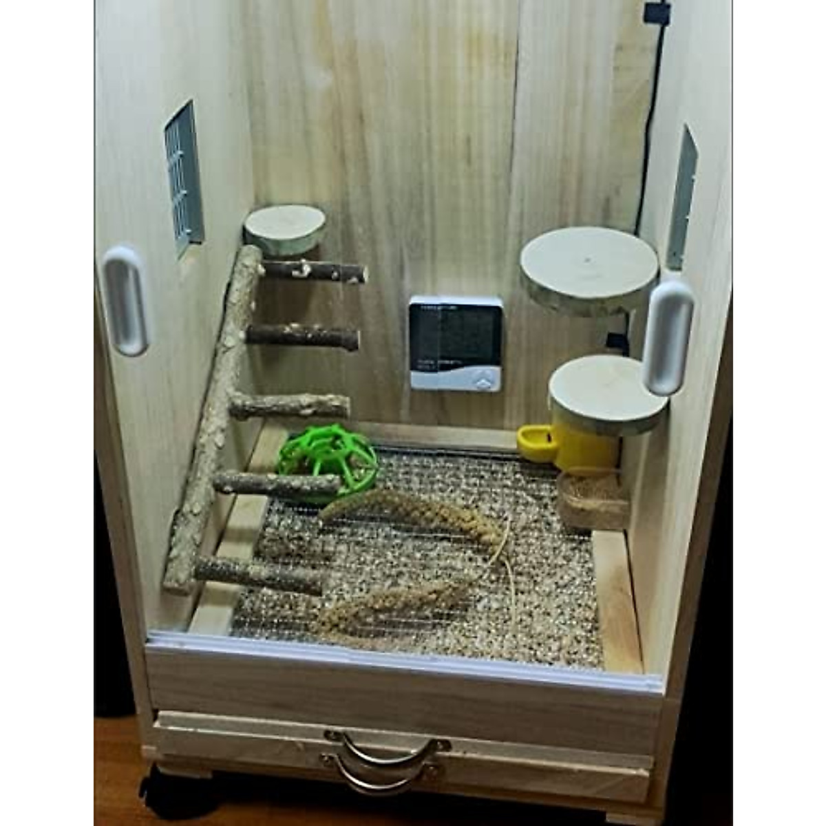 AWXZOM Natural Wood Bird perches Bird Ladder Perch Parrot Ladder Hamster Climbing Toys Nature Wood Stand Parrot Chew Toy for Small Animal