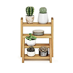 Furinno Tioman Outdoor Staircase Design Plant Stand, Pine Wood