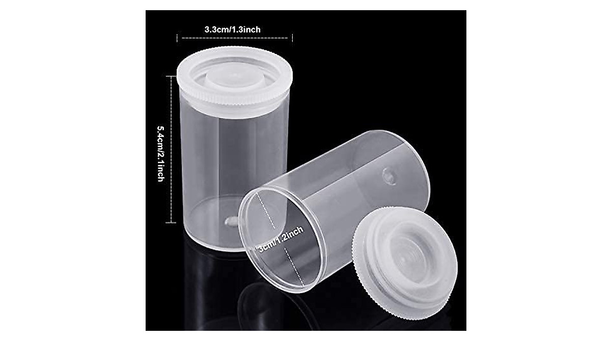 30 Clear Plastic Film Canisters | Versatile Storage Containers