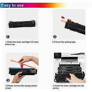 CHENPHON Compatible Canon 054H 054 Toner Cartridge High Capacity 4-Pack (BK/CMY) with Canon imageCLASS MF644Cdw LBP622Cdw LBP620C 621cw 623cdw MF641cw 642cdw 640c 643cdw 645cx Laser Printer (Black)