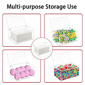 Watpot Acrylic Laundry Dryer Sheet Holder, Clear Dryer Sheets Container with Lid for Laundry Room, Clear