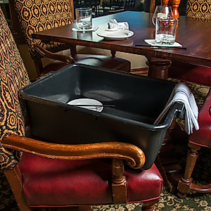 Carlisle FoodService Products N4401103 Comfort Curve™ Ergonomic Wash Basin Tote Box, 7" Deep, Black (Pack of 12)