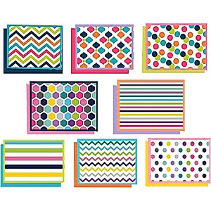 SUPHOUSE 24 Blank Cards, Blank Note Cards and Colored Envelopes, Thank You Greeting Cards with Envelopes, Stationary Supplies Bulk Birthday Cards Set - Upgrade Design