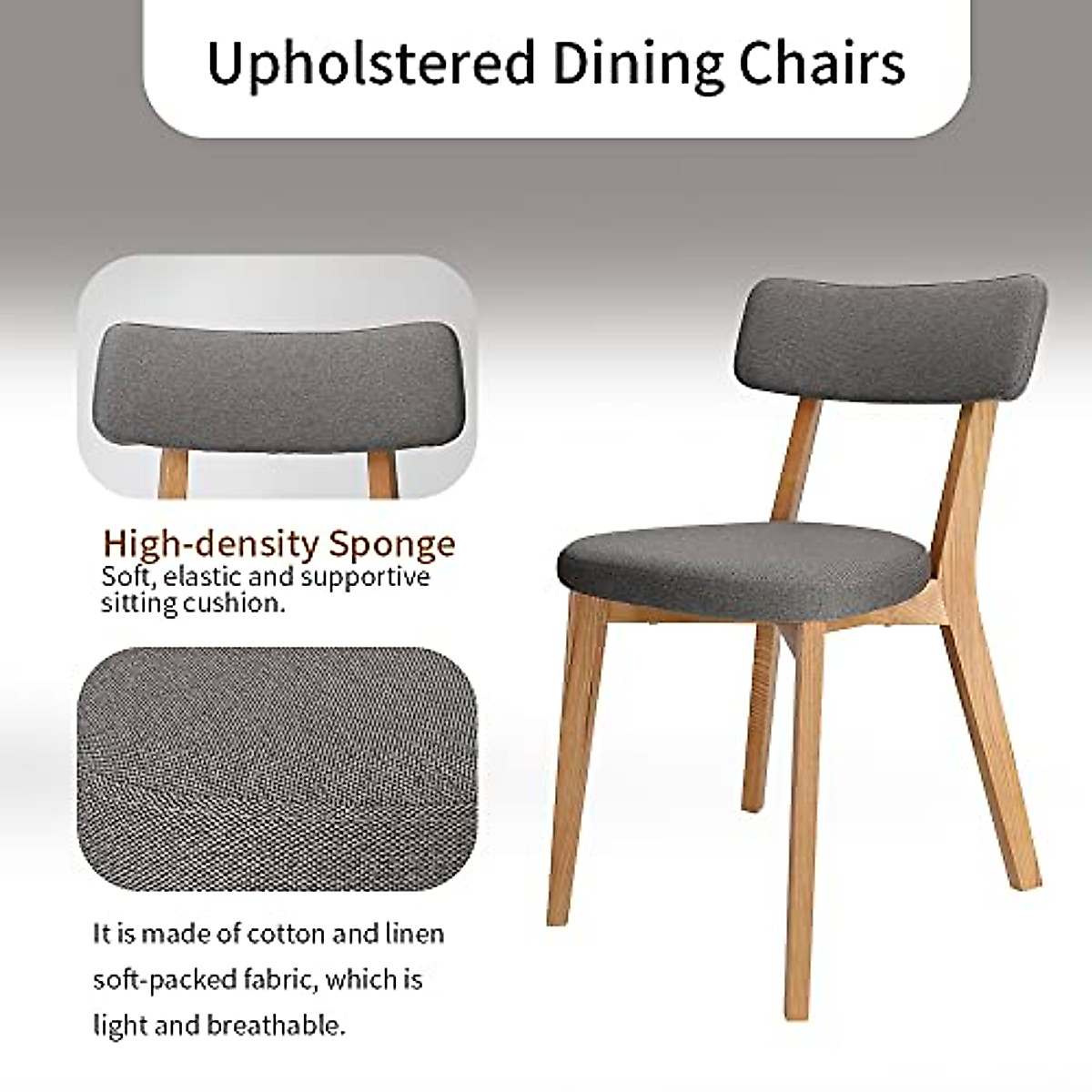 Fishat Simple Double Rod Garment Rack & SAH Solid Wood Dining Chair Set of 2