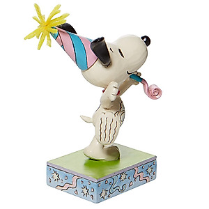 Enesco Jim Shore Peanuts Snoopy Birthday Celebrations Figurine, 5.25 Inch, Multicolor