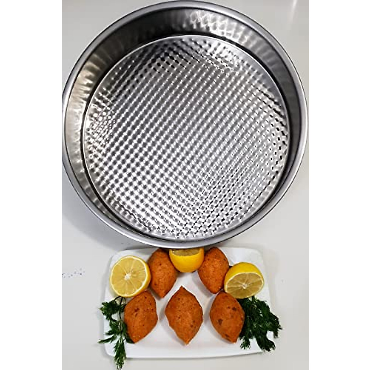 Stainless Steel Raw Meatball Tray 15" (Turkish Cig Kofte)