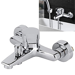 Gavigain G1/2in Shower Faucet, Bathtub Wall Mounted Triple Shower Faucet Mixer Tap Thread Copper Shower Tap for Home Kitchen Bathroom