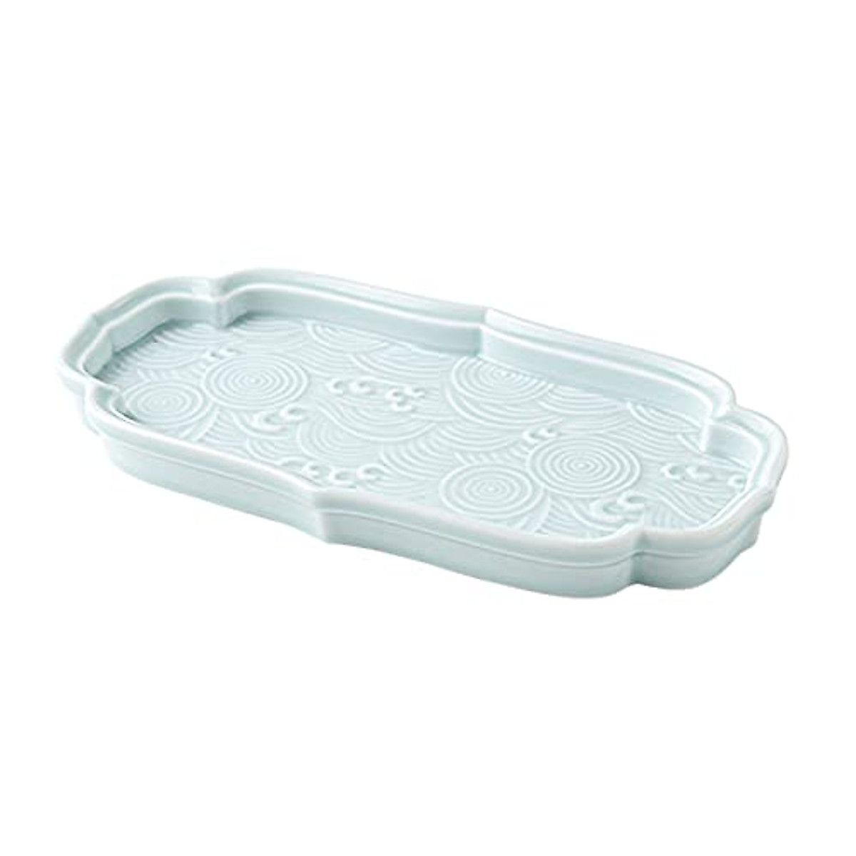 Serving Trays Decorative Tray for Coffee Table Modern Serving Tray Ceramics Tea Tray for Living Room Bedroom Decor 10 Inch Elegant Decorative Tray