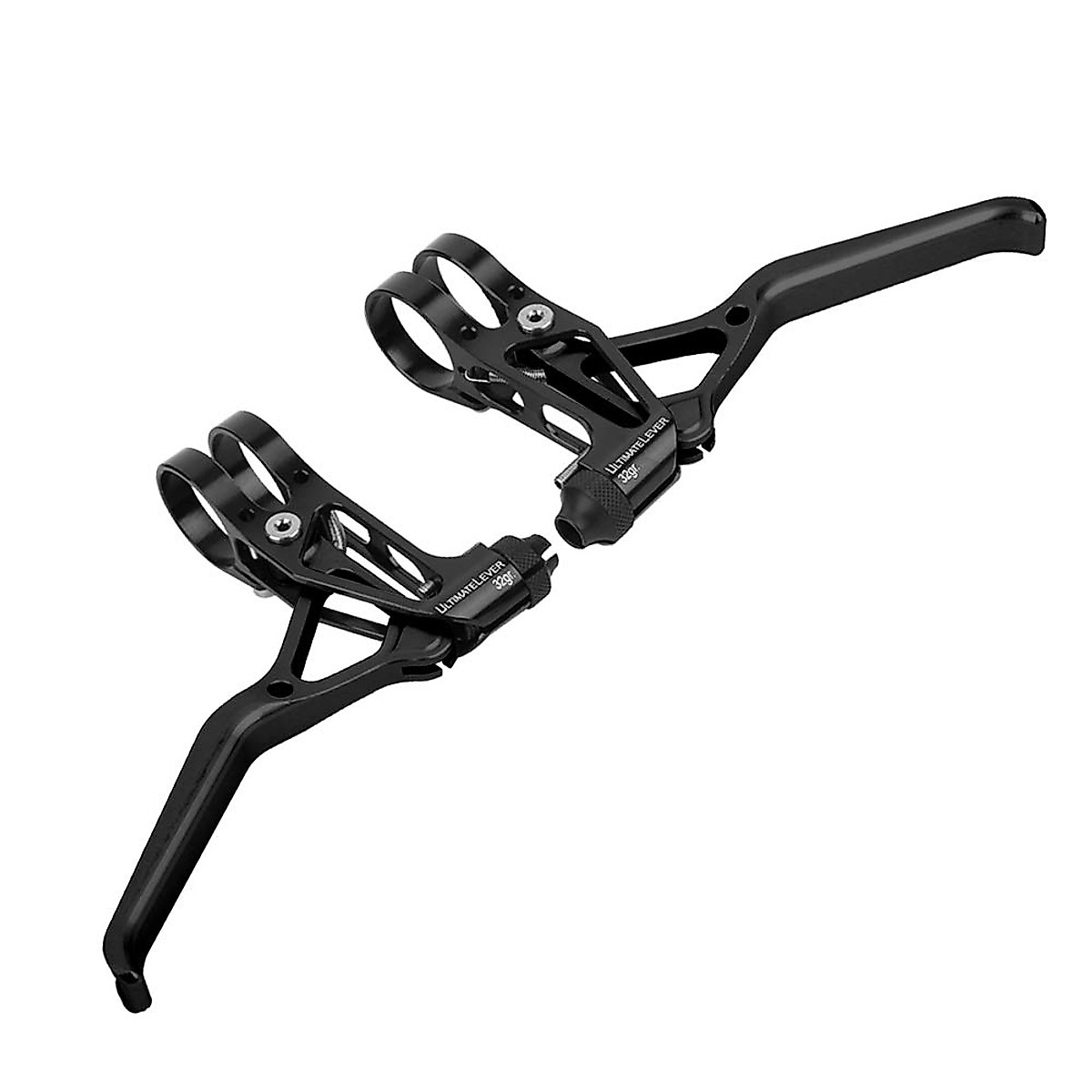 VGEBY 1 Pair Bike Brake Lever, Adjustable Crossing Brake Lever Set Mountain Bike Brake Handlebar Braking Lever Handle(All Black) and Spare Supplies and Spare Parts