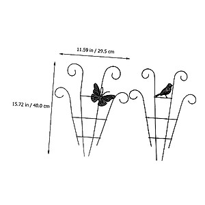 YARNOW 4 Pcs Indoor Plant Rose Plant Decor Plants Garden Pot Trellis Plant Support Stake Plants Ladder Trellis Rack for Garden Decorative Plant Trellis Plant Climbing Rack Fixed Rod Iron