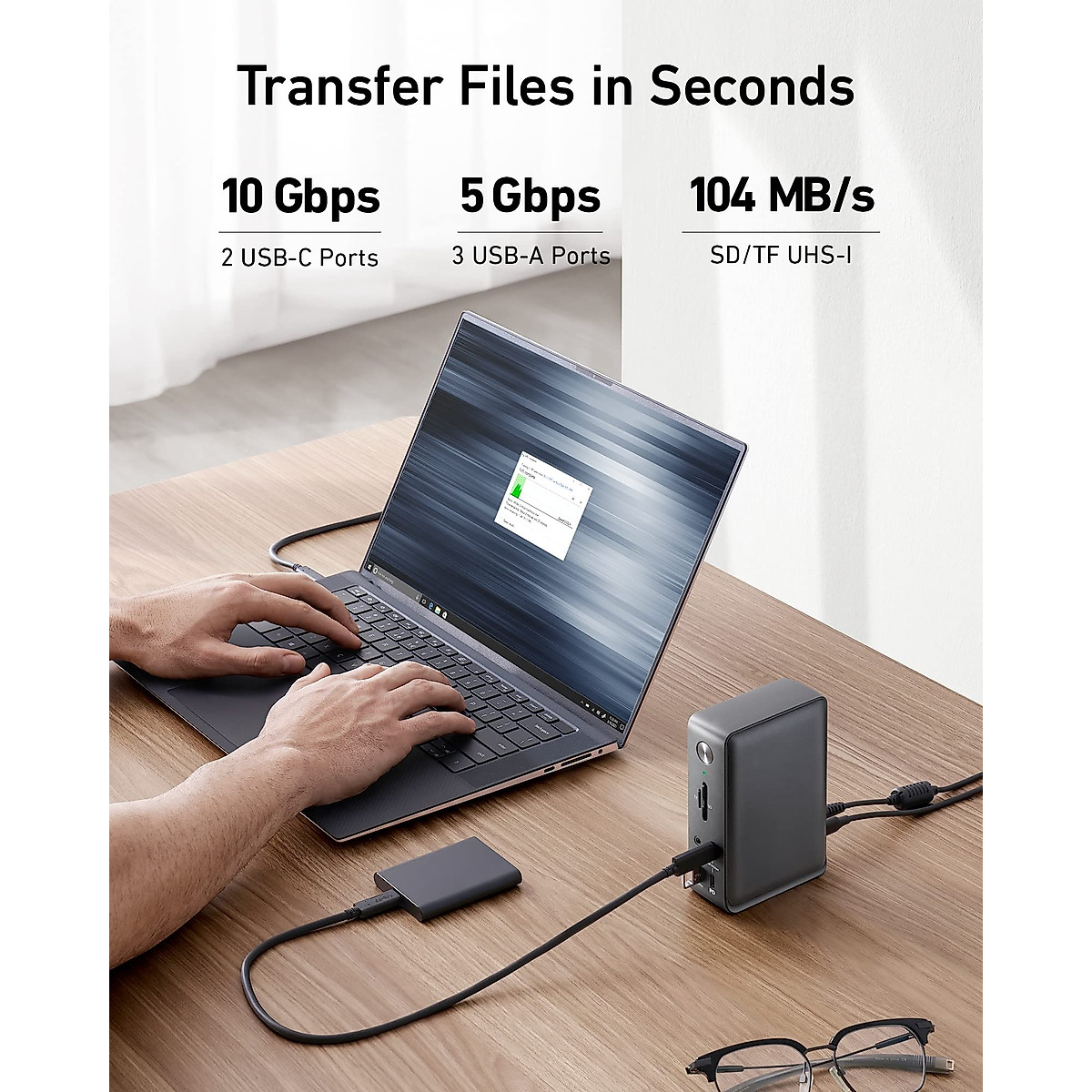 Anker Docking Station, Anker 575 USB-C Docking Station (13-in-1), Triple Display, 4K HDMI, 10 Gbps USB-C and 5 Gbps USB-A Data, 85W Charging for Laptop, 18W Charging for Phone, Ethernet, Audio, SD 3.0