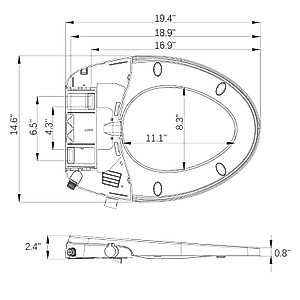 Bidet Toilet Seat, Premium Non-Electric Elongated Bidet Toilet Seats with Dual Nozzle, Easy to Install and Use, Perfect for Personal Hygiene and Comfort(Fits Elongated Toilets, White)