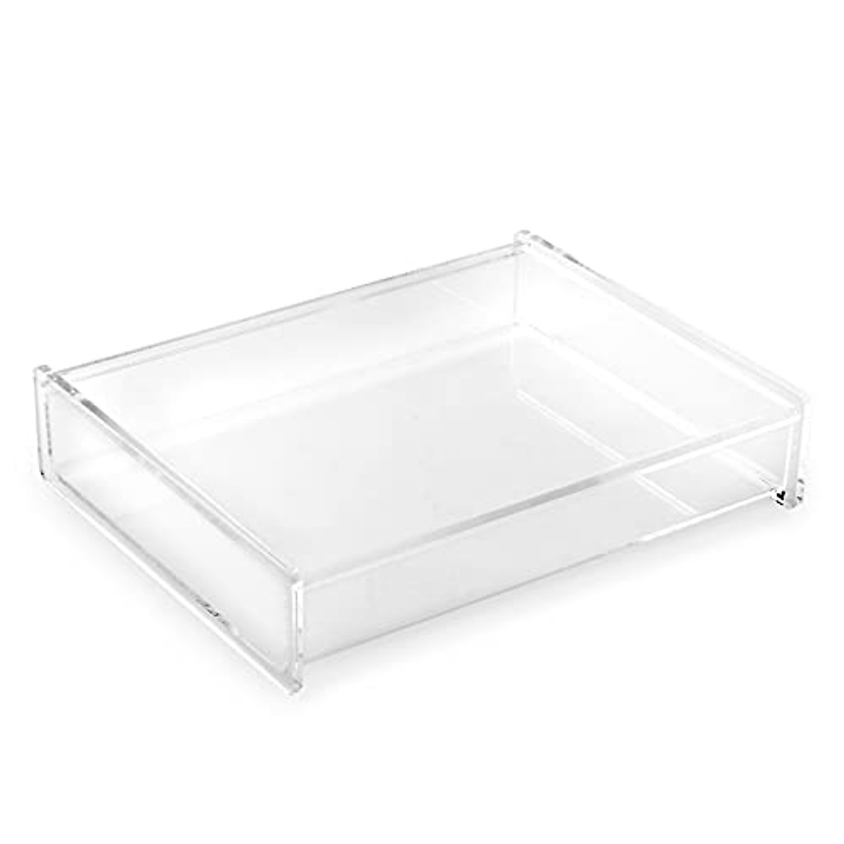 Huang Acrylic Clear Acrylic Catch All Box with Hinge Lid | 7.25"x9" Large Multipurpose Storage Box for Keepsakes, Jewelry, Trinkets