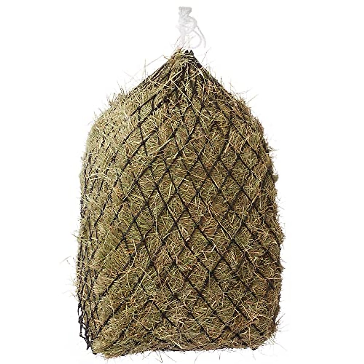 SmithBuilt Slow Feed Hay Net, Black - 40" Long Feeder Bag for Horses with 1-3/4" Mesh Holes