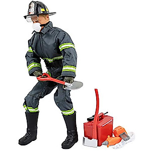 Click N' Play CNP30633 Search & Rescue Firefighter 12"" Action Figure Play Set with Accessories, 12 inches