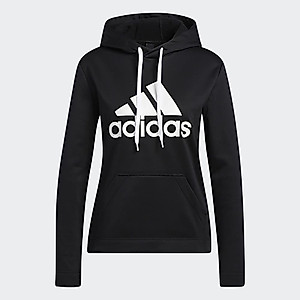 adidas Women's Game and Go Big Logo Hoodie, Black/Chalk White, X-Small