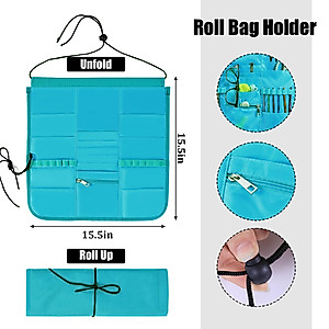 MABOZOO Clear Travel Crochet Bag, See Through Knitting Bag Backpack Yarn Storage Tote Bag for Crocheting on The Go, Yarn Holder Organizer for Knitting Needles, Crochet Hooks, Knitting Accessories