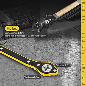 Jack Ratchet Wrench, 360° Swivel Auto Labor-Saving Car Jack Wrench with Long Handle, Handle Scissor Jack, Tire Wheel Lug Wrench for Motorcycle, Van, SUV and Other Vehicles