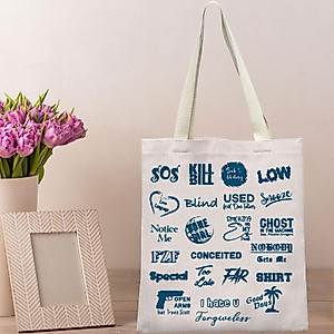 BWWKTOP Singer Album Canvas Tote Bag Singer Fans Gift Music Album Tote Bag For Singer Fans(SOS TG)