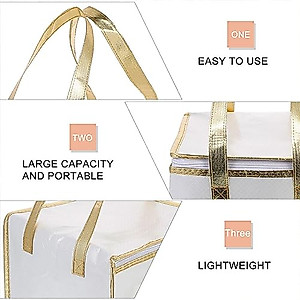 iplusmile Insulated Food Delivery Bags 8 inch Grocery Pizza Tote Bags Aluminum Pouch Foldable Heavy Duty Storage Container For Hot And Cold Food Restaurants 30X30X27CM