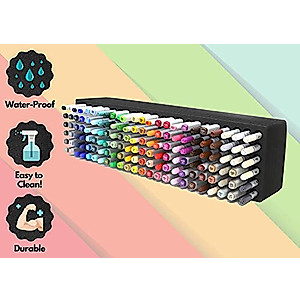Polar Whale 2 Art Marker Storage Tray Organizers Pen Pencil Brush Storage Design Stand Supply Horizontal Storage Non-Scratch Non-Rattle Washable Compatible with Copic and More Each Holds 144