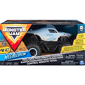 Monster Jam, Official Megalodon Remote Control Monster Truck, 1:24 Scale, 2.4 GHz, for Ages 4 and Up