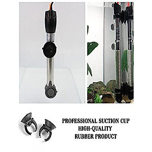 POPETPOP 10Pcs Aquarium Heater Suction Cups Suckers Clips Holders Clamps for Fish Tank Black