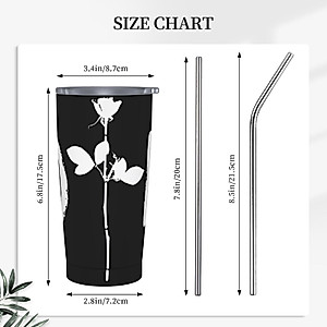 KMATELONE Depeche Music Mode Cup Stainless Steel Vacuum Insulated Travel Mug With Lid and Straw Cups Thermal Coffee 20 Oz