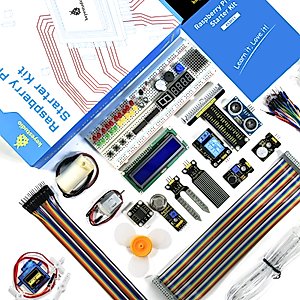 KEYESTUDIO Basic Starter Kit for Raspberry Pi 4 3 3B/2B/B+, with Tutorials C+ Python Java Code, Breadboard Solderless Electronic LCD Water Level Gas Sensor Programming Easy for Beginners
