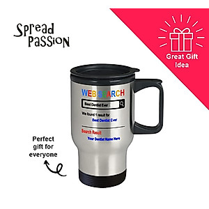 SpreadPassion Personalized Dentist Travel Mug, Custom Dentist Insulated Tumbler, Custom gift for Dentist, Dentist Coffee Travel Mug, Custom Dent