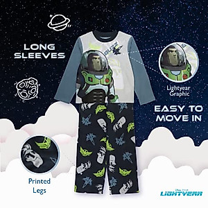 Disney Boys' Lightyear 2-Piece Loose-Fit Pajamas Set, BUZZ SPACE, 6