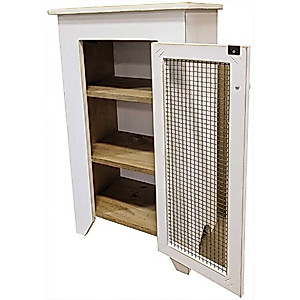 Sawdust City Jelly Cupboard with Screen Door (Old Cottage White)