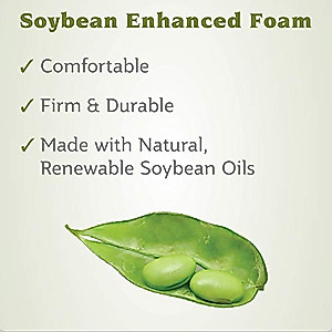 Sealy Soybean Comfort 3-Sided Waterproof Contoured Baby Diaper Changing Pad for Dresser or Changing Table - White, 32” x 16”