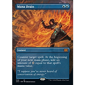 Magic: the Gathering - Mana Drain (348) - Borderless - Double Masters 2022